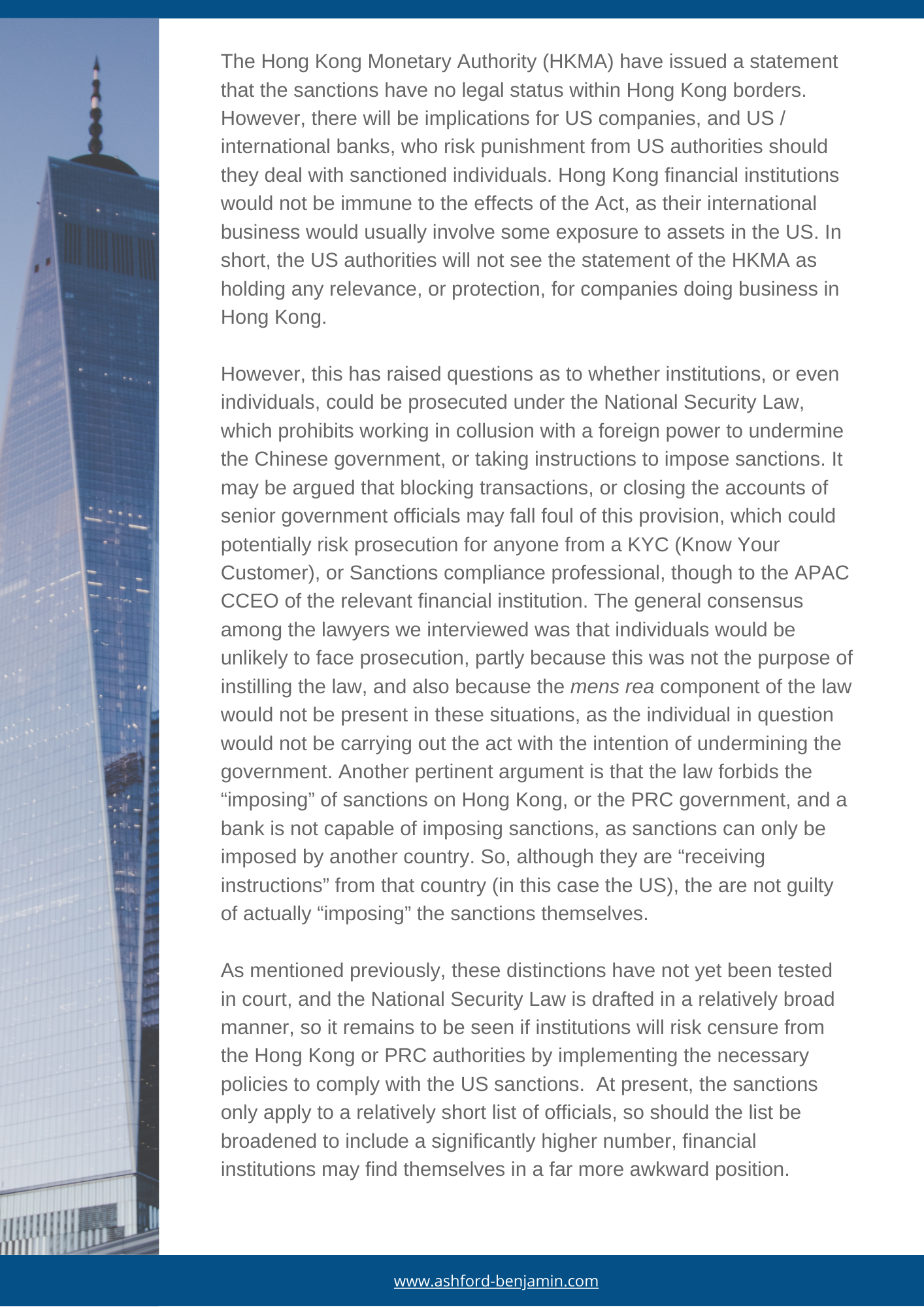 MARKET NEWS – SEP 2020 - Ashford Benjamin